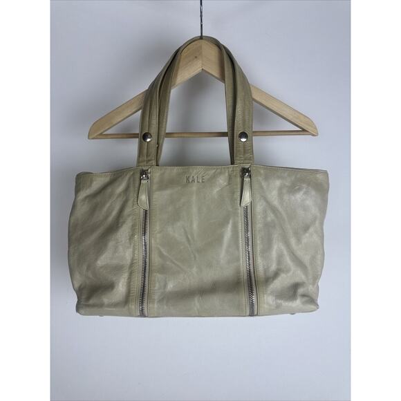 KALE | Bags | Kale Beige Leather Tote Bag Purse Satchel Classic | Poshmark
